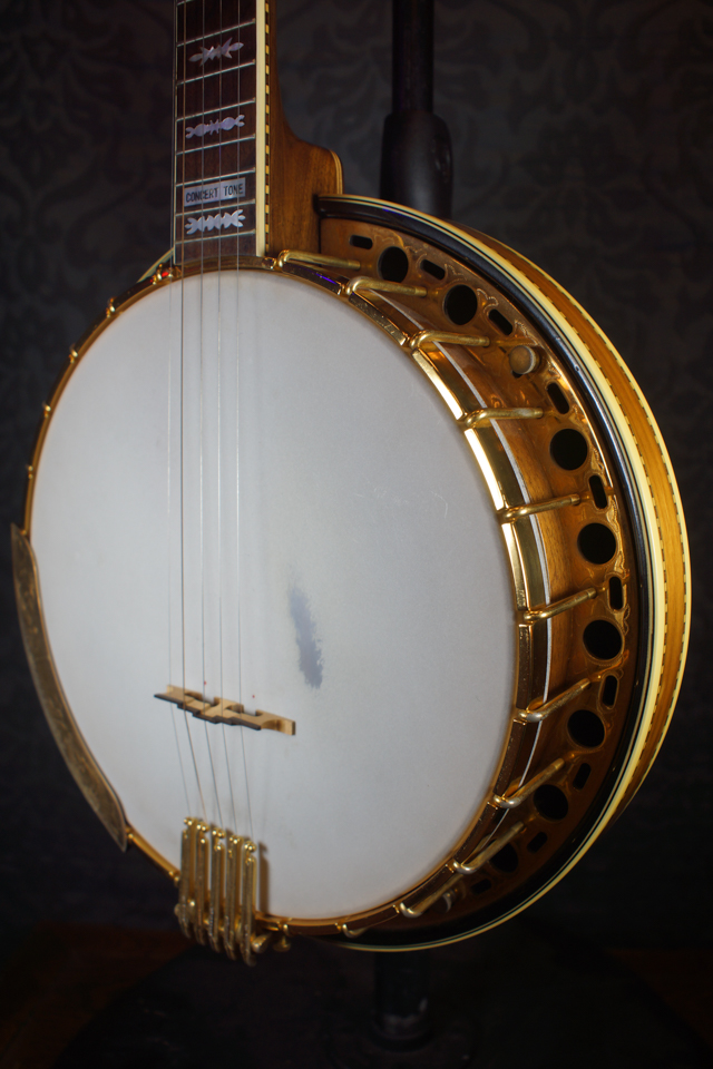 1960's-Fender-Concertone-Deluxe-5-string-Banjo-Gold-Engraved-PLUS-Keith ...